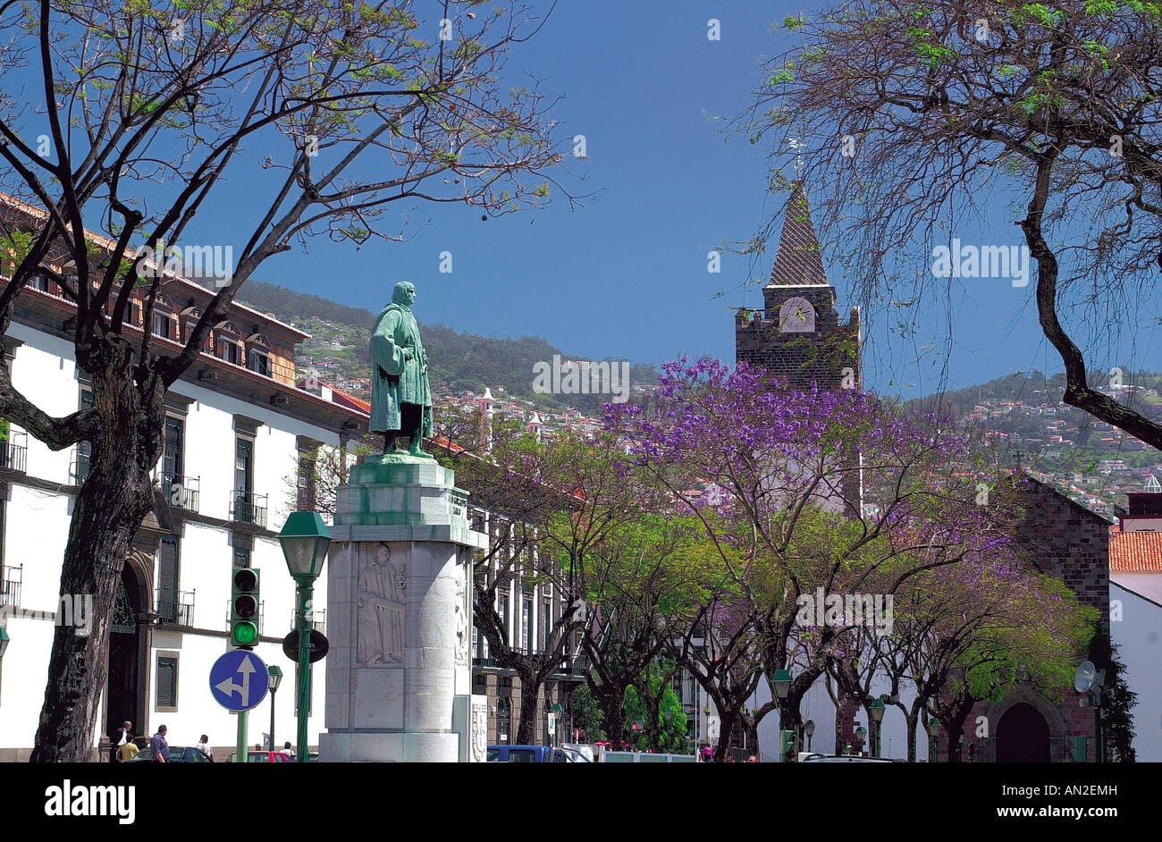 Madeira, Funchal, Avenida Arriaga Stock Photo - Alamy