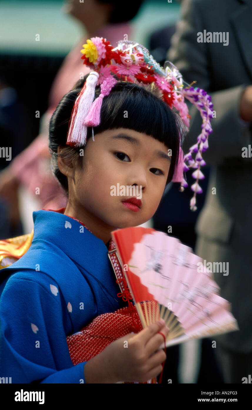 Girl in Kimono, Festival for 7, 5, 3 Year Old Children (Shichi-go-san ...