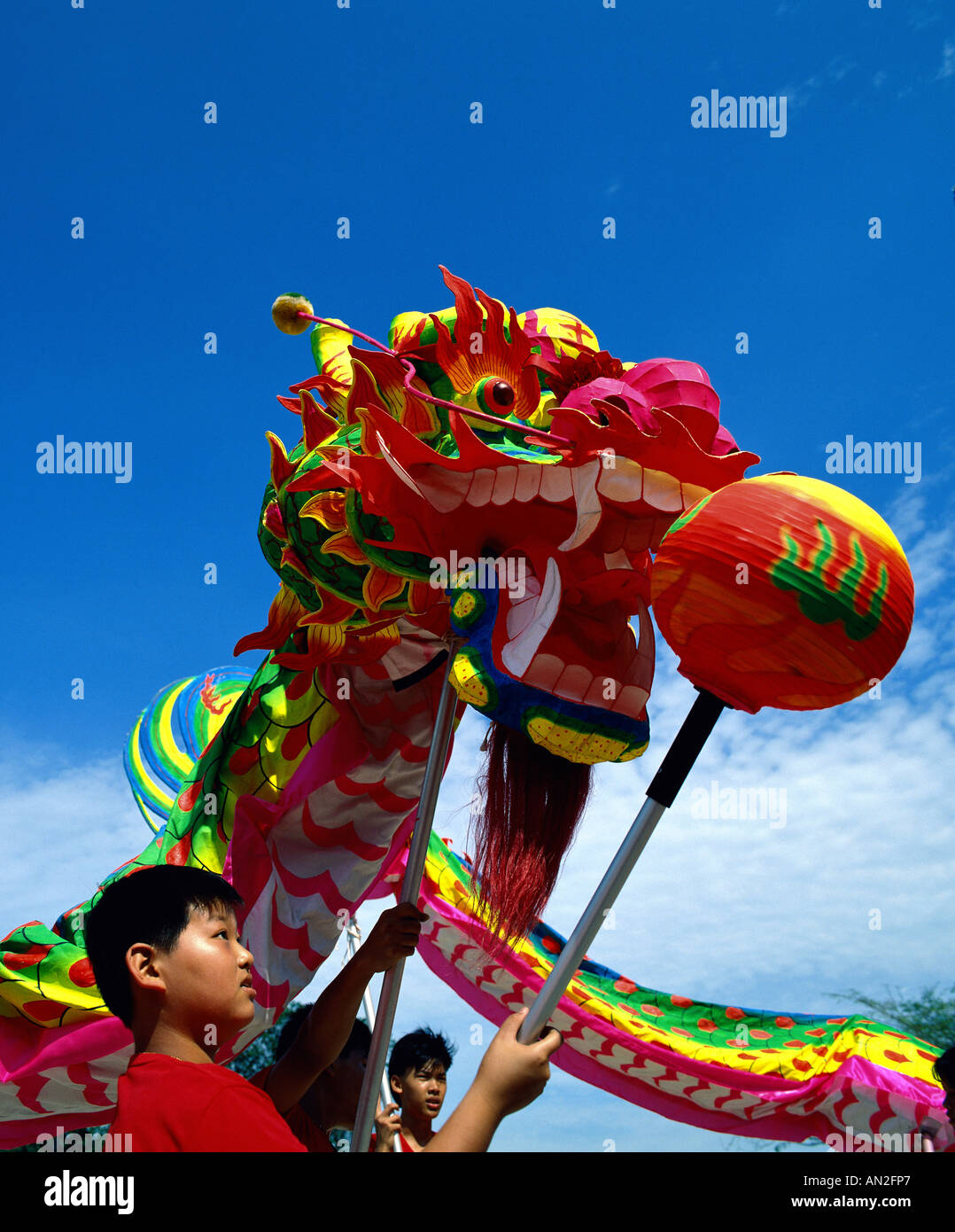 Chinese New Year / Chingay Parade / Dragon Dance, Singapore Stock Photo ...