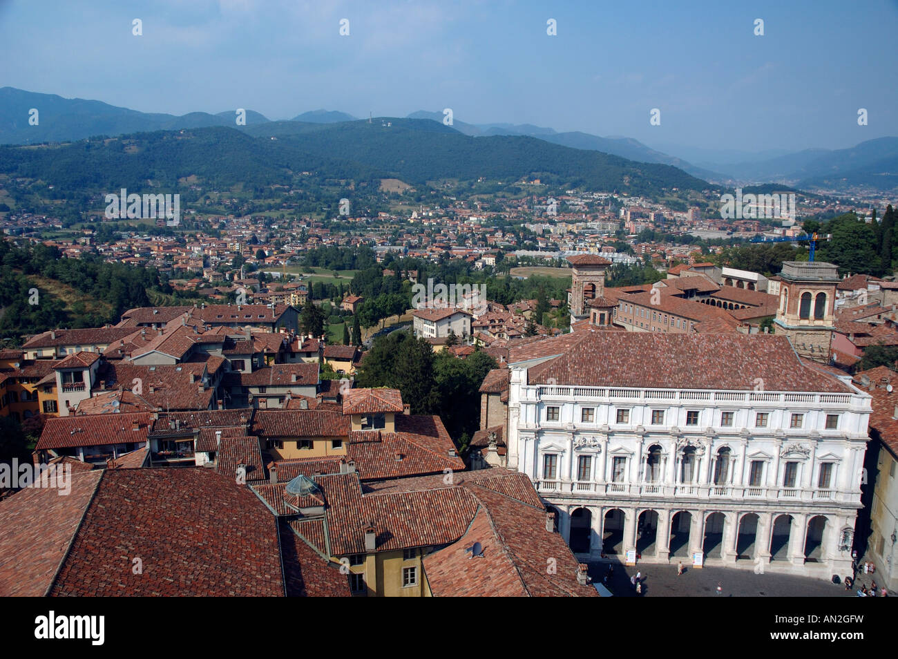 Bergamo upper city rooftops hi-res stock photography and images - Alamy
