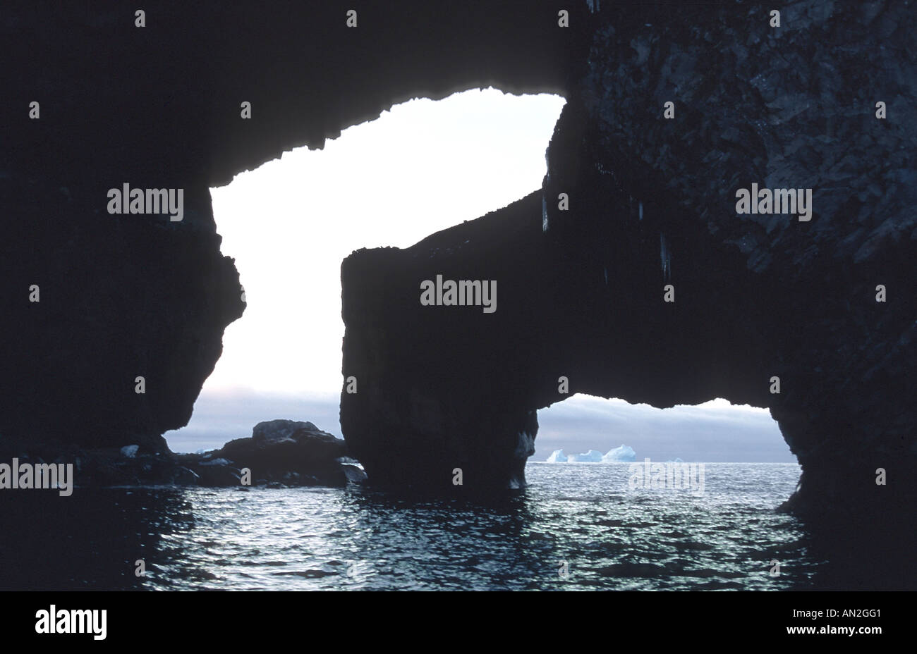 rock window, formed by the surge, Antarctica Stock Photo - Alamy