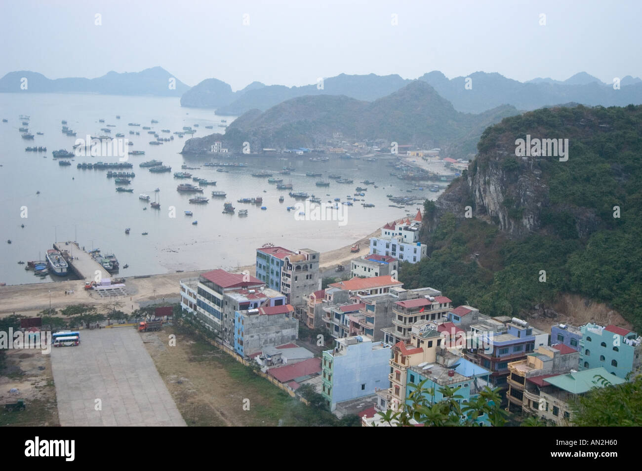 harbour Cat Ba town Cat Ba Island Halong Bay Cat Ba National Park ...
