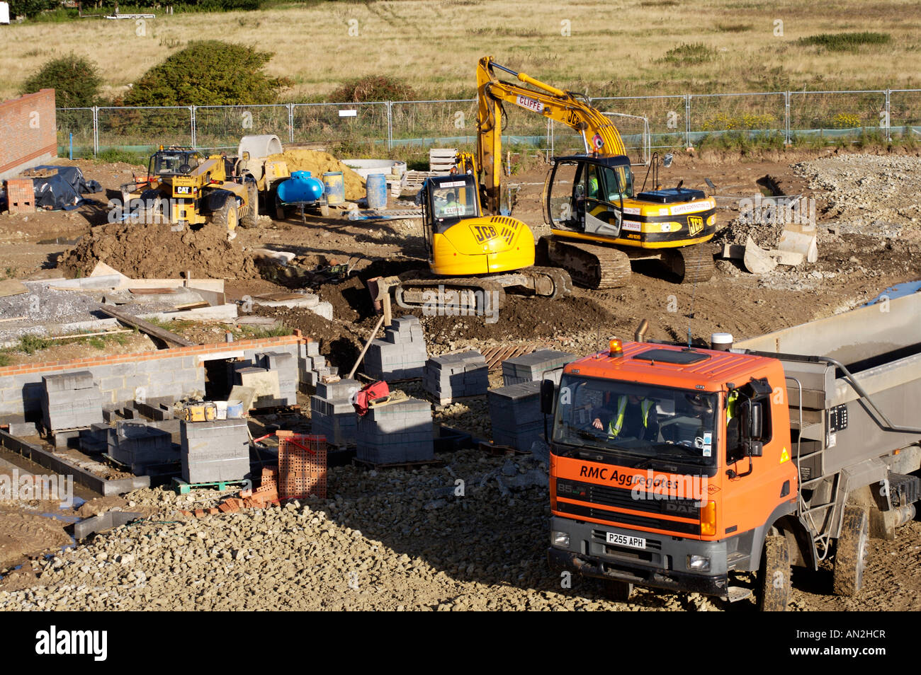 House Building, A Greenfield Site Camber Stock Photo - Alamy