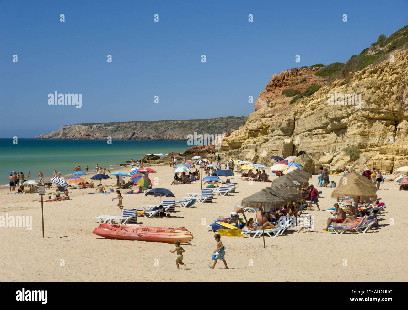 Western Algarve, Salema Beach Stock Photo - Alamy