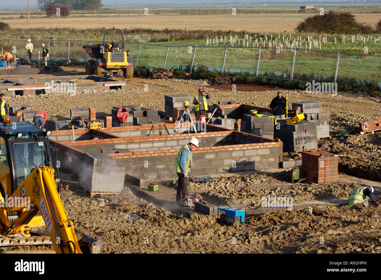 Whitesands, Building On A Greenfield Site Stock Photo - Alamy