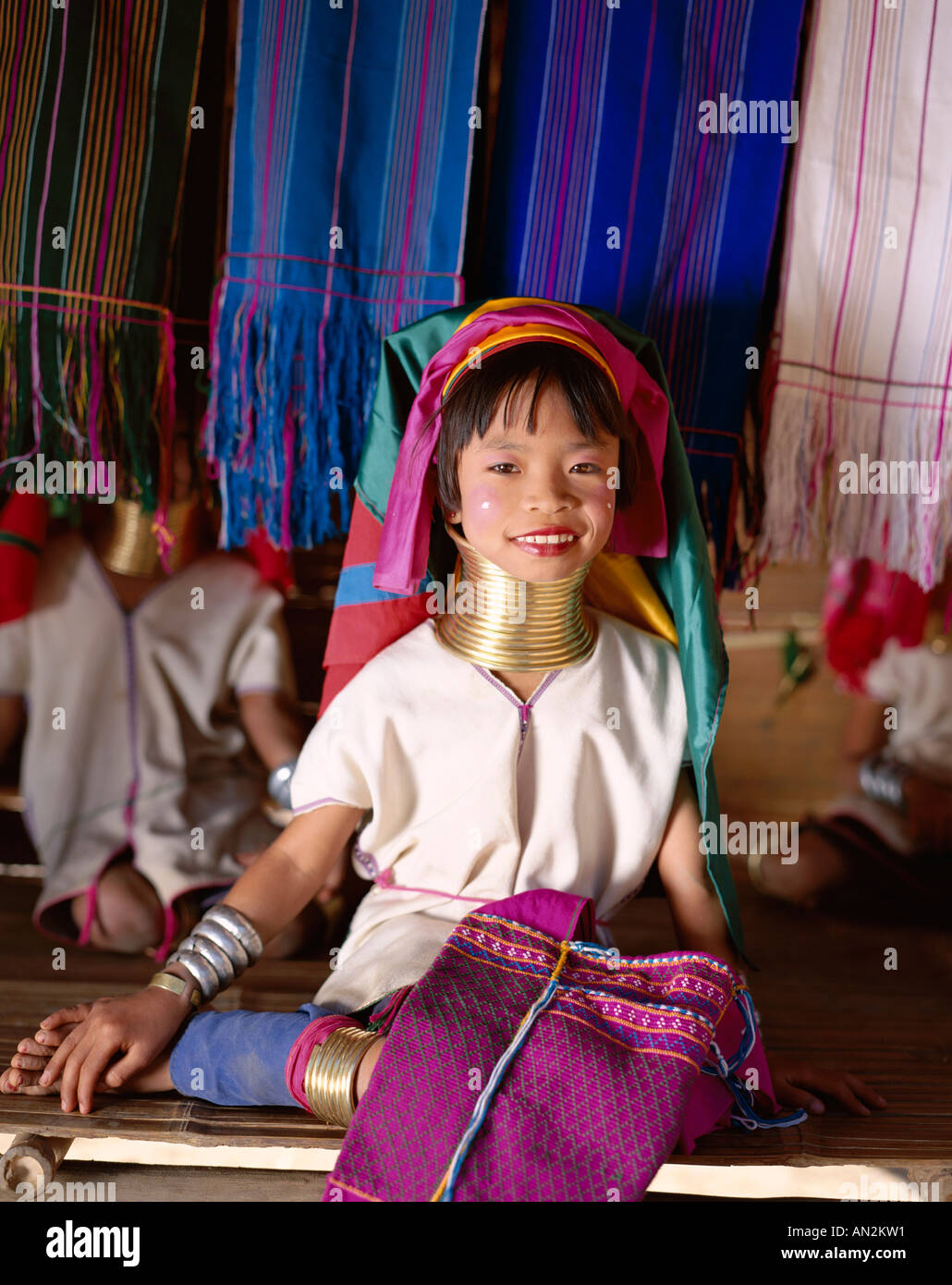 Hill Tribe People / Padaung Tribe / Long-neck Girl, Mae Hong Son ...