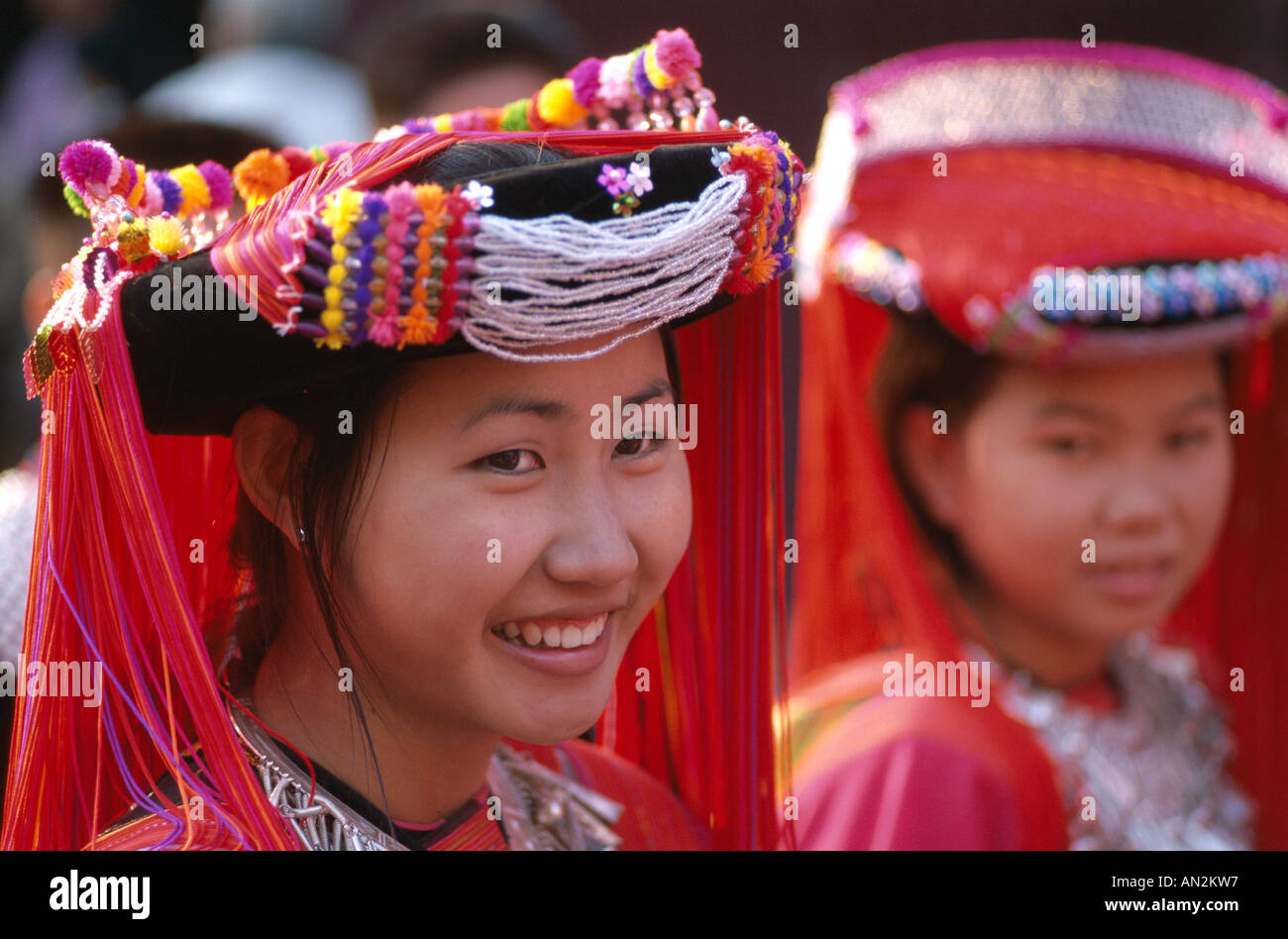 Hill Tribe People / Lisu Tribe Woman, Chiang Mai, Golden Triangle Stock ...