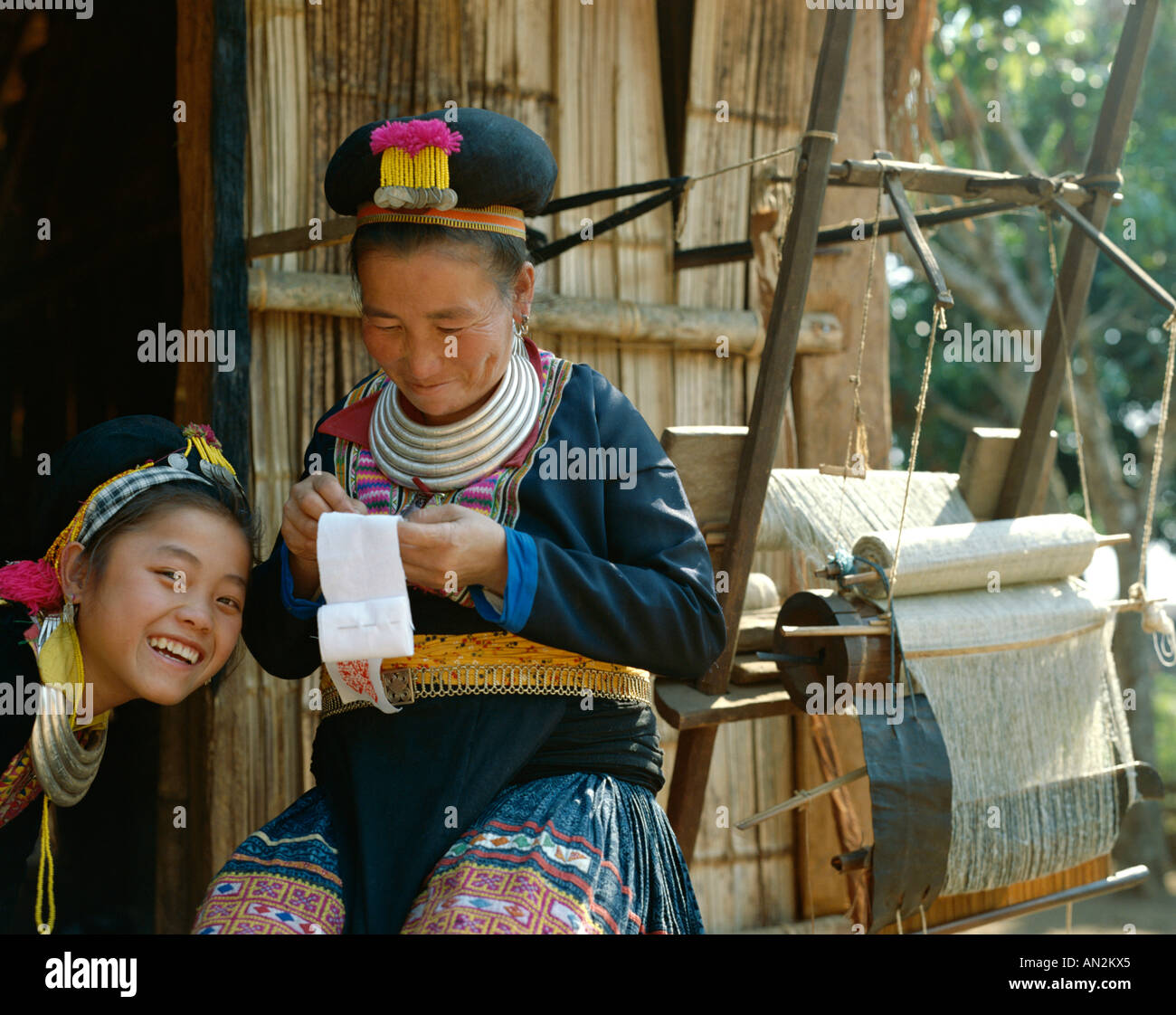 Hill Tribe People / Meo Tribe / Mother & Daughter, Chiang Mai, Golden ...