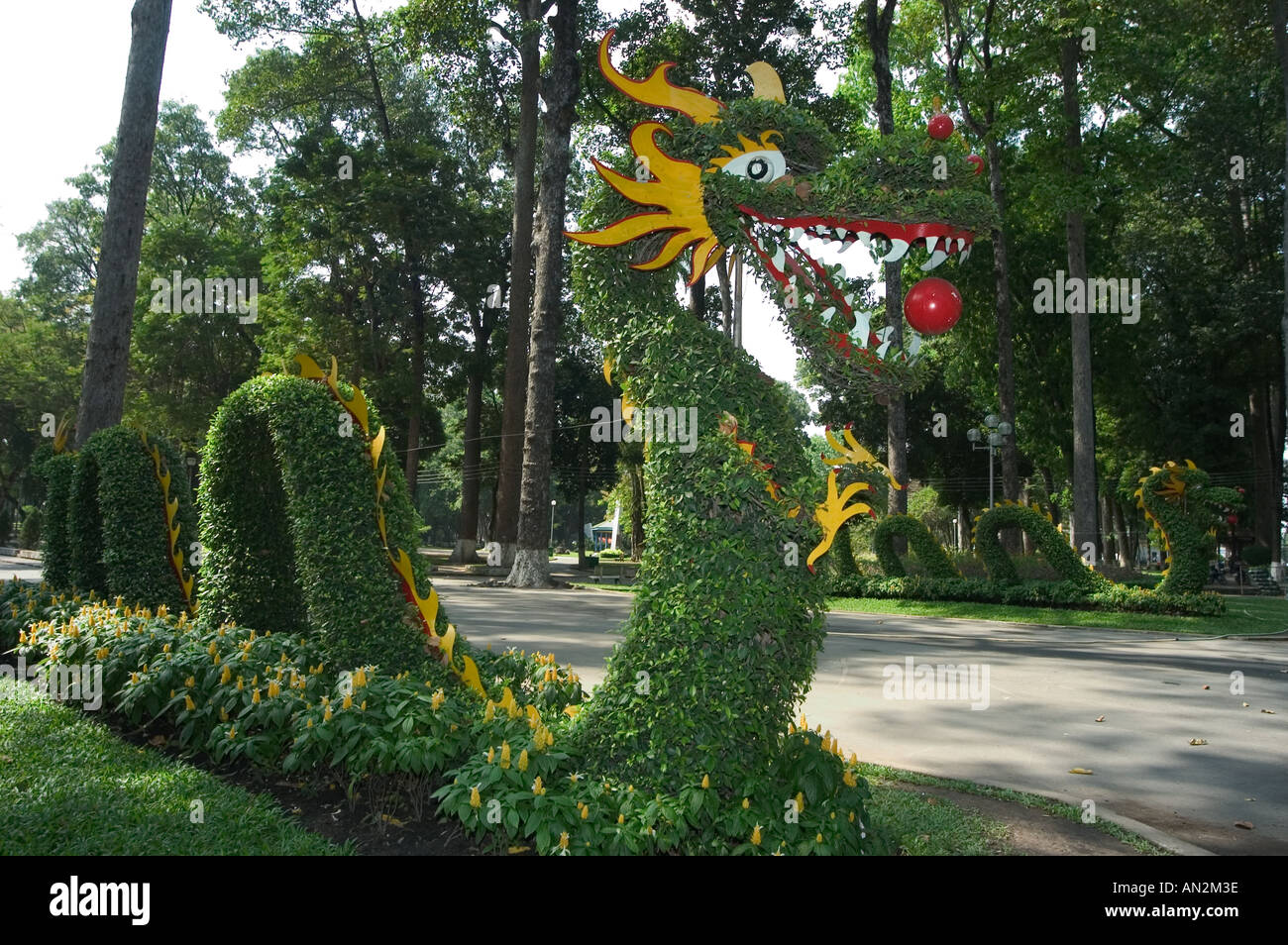 dragon bush Cong Vien Hoa Park Saigon Ho Chi Minh City Vietnam Stock ...