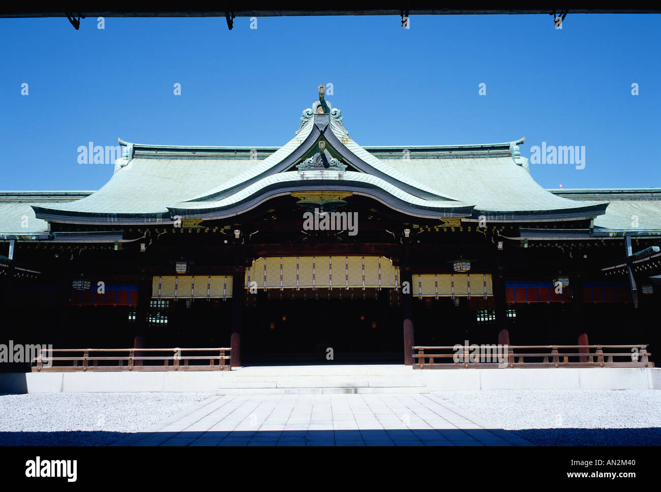 Exterior of Meiji Jingu inner shrine Stock Photo - Alamy