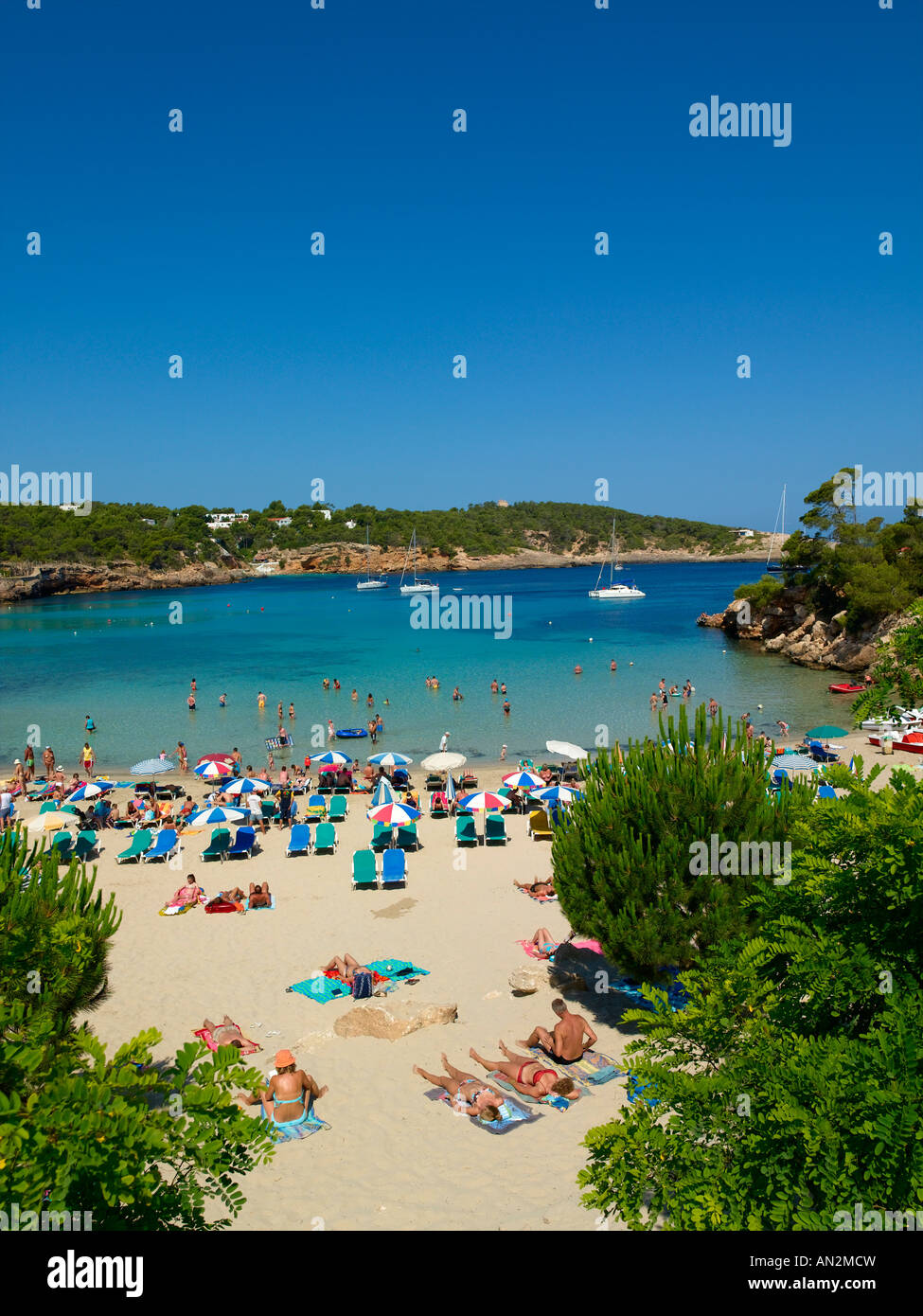 Ibiza, Cala Portinatx Stock Photo - Alamy