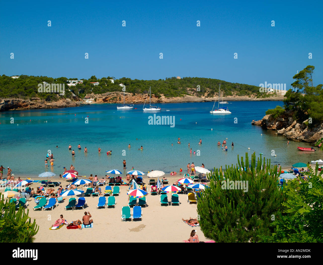 Ibiza, Cala Portinatx Stock Photo - Alamy