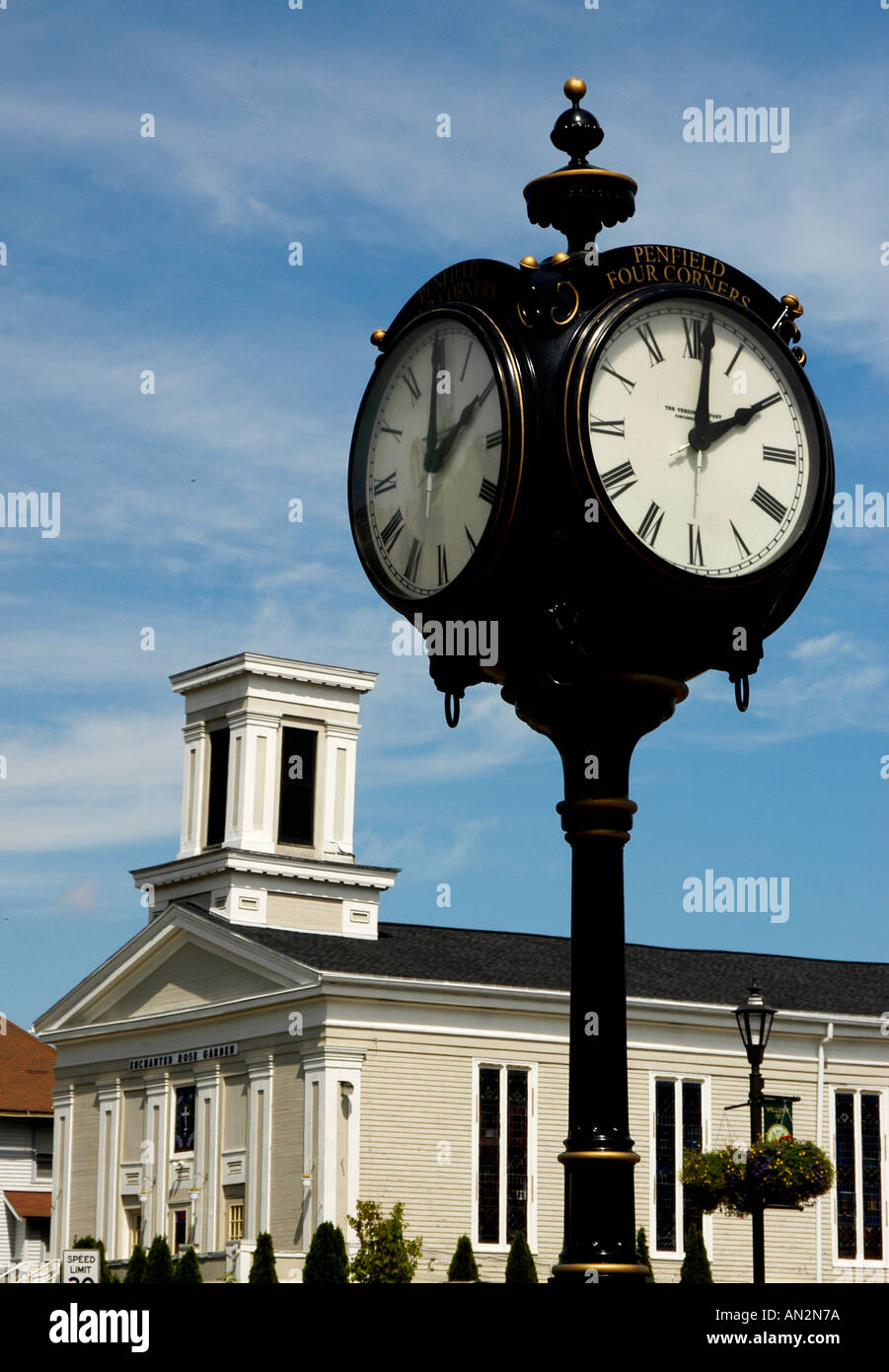 Town clock Penfield NY USA Stock Photo - Alamy