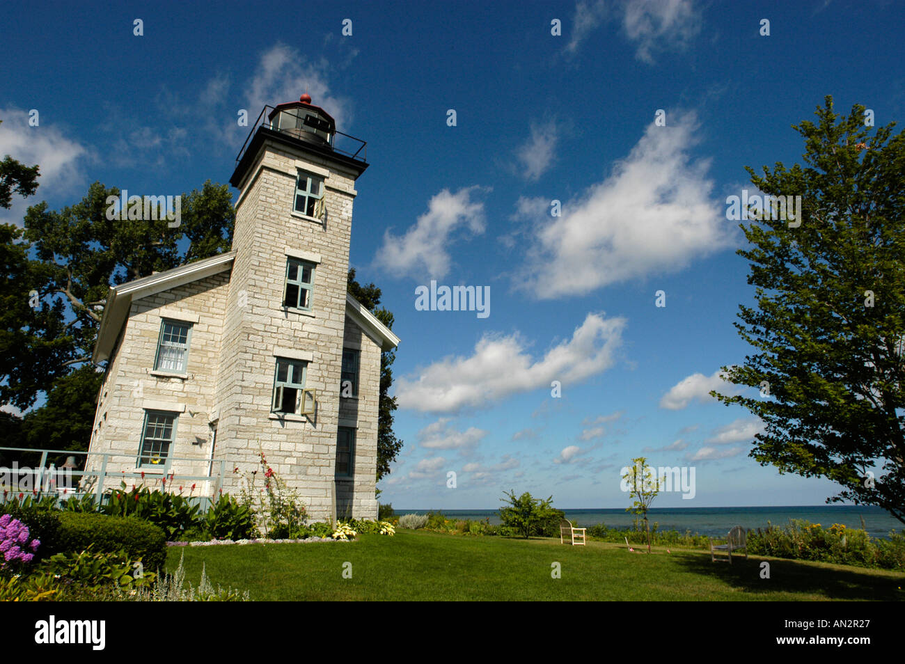 Sodus Point Lighthouse and Museum Sodus NY USA Stock Photo - Alamy