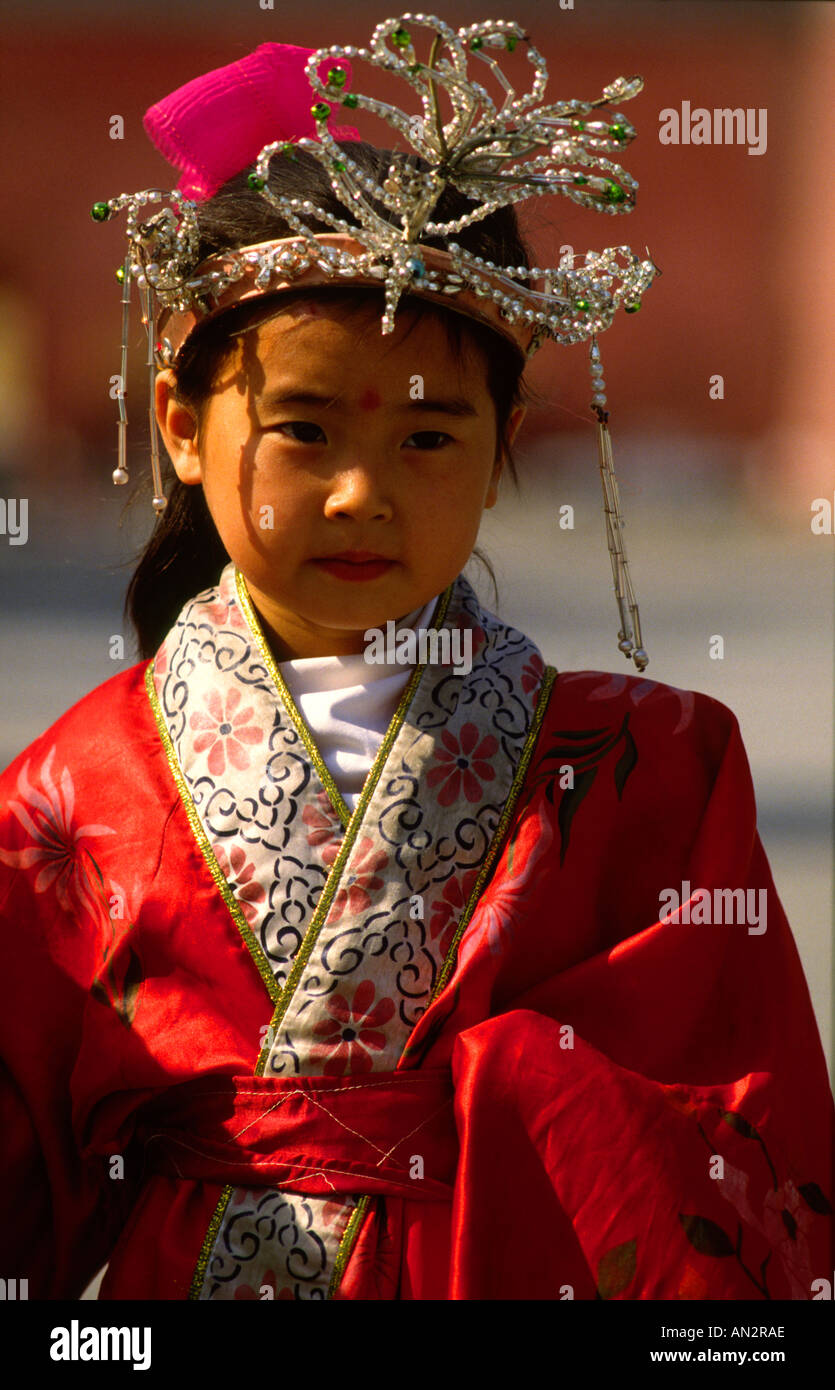 Portrait of chinese girl in traditional costume.China Stock Photo - Alamy