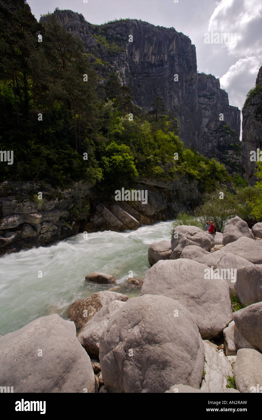 Verdon River in the Grand Canyon du Verdon, Gorges du Verdon, from ...