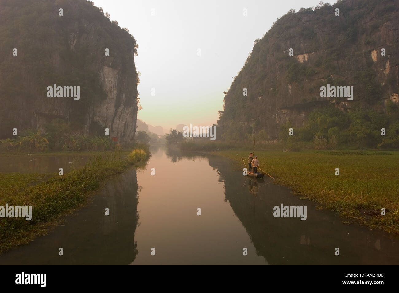 limestone mountain scenery Tam Coc Ninh Binh south of Hanoi North ...