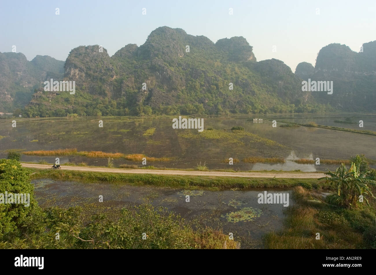 limestone mountain scenery Tam Coc Ninh Binh south of Hanoi North ...