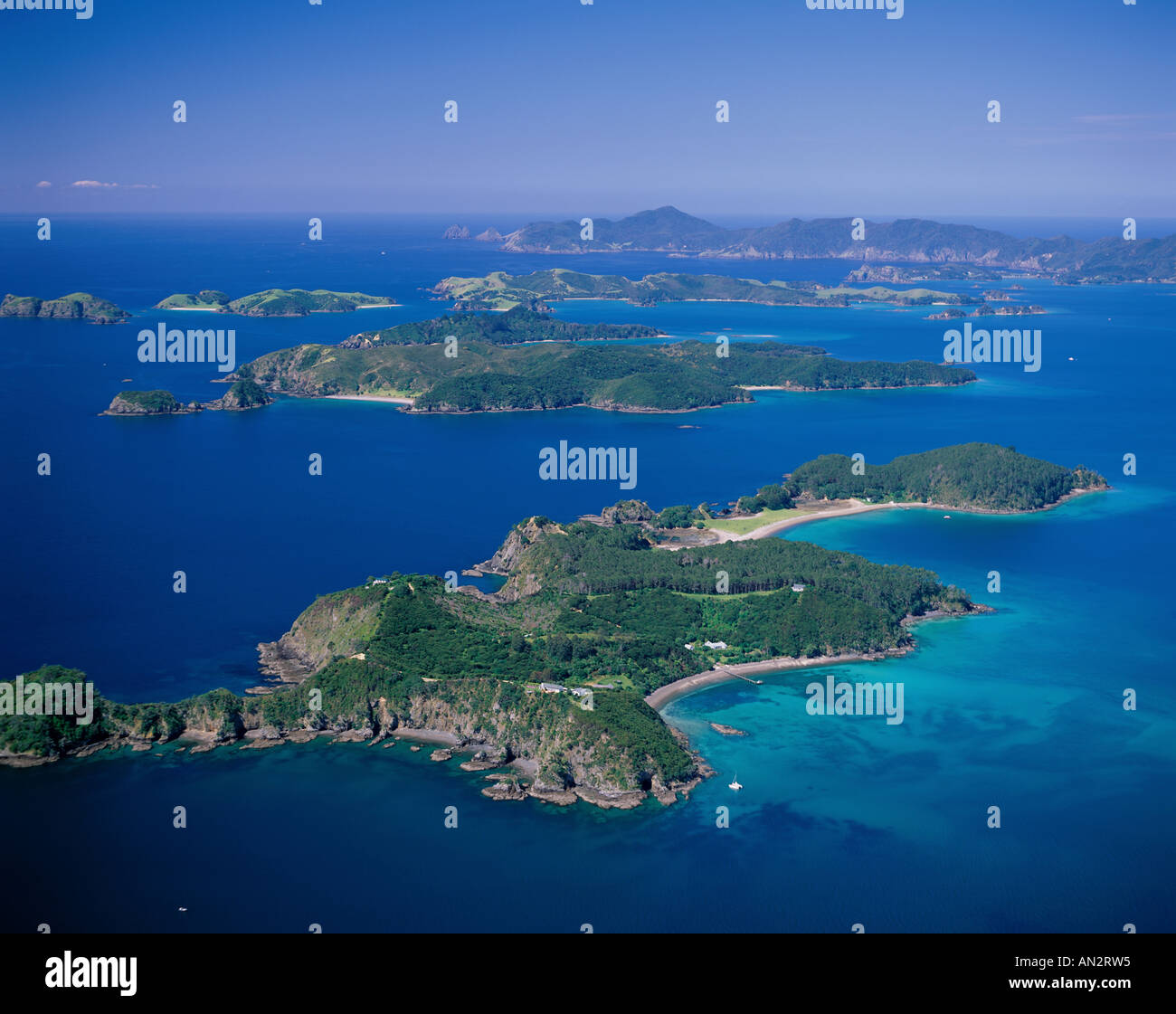 Russell aerial view bay islands hi-res stock photography and images - Alamy