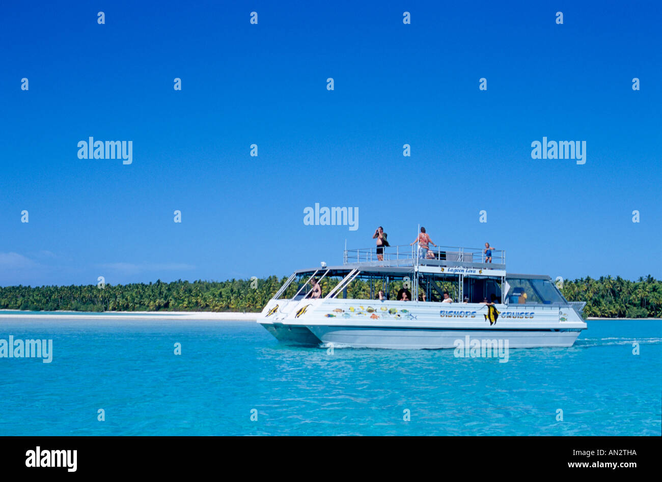 Lagoon Cruise Tour Boat, Aitutaki, Polynesia / South Pacific, Cook ...