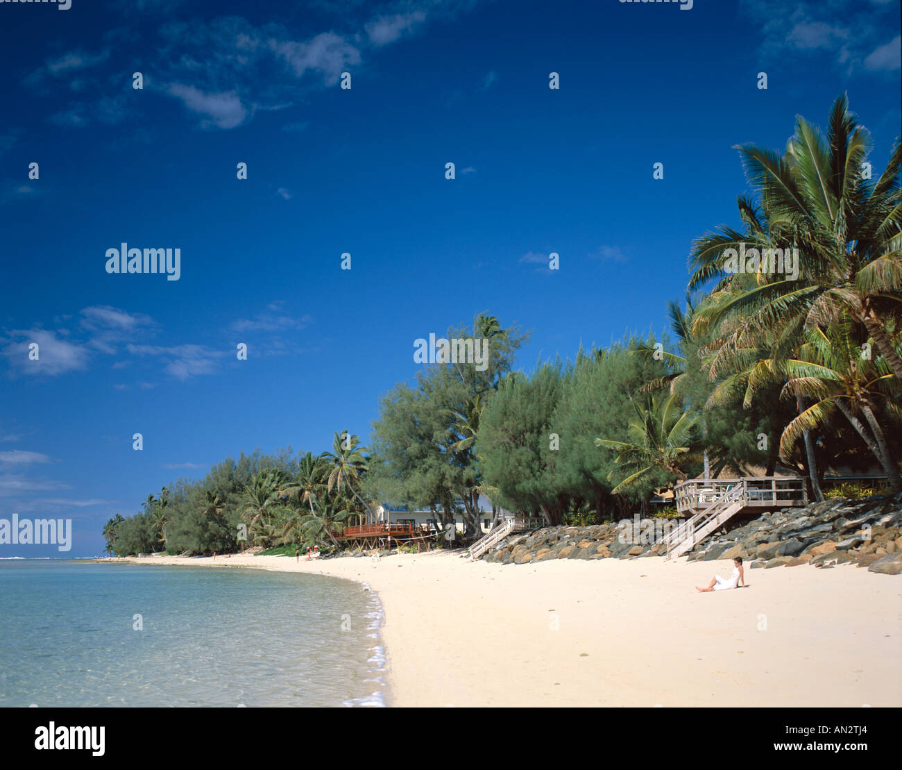 Muri Beach, Rarotonga, Polynesia / South Pacific, Cook Islands Stock ...