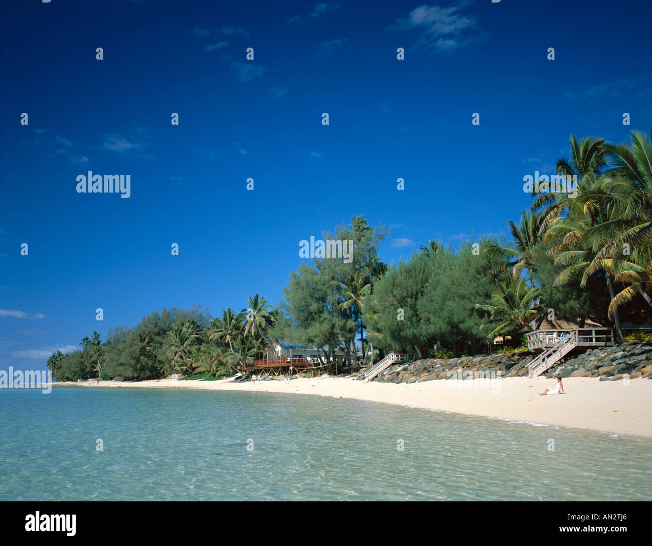 Muri Beach, Rarotonga, Polynesia / South Pacific, Cook Islands Stock ...
