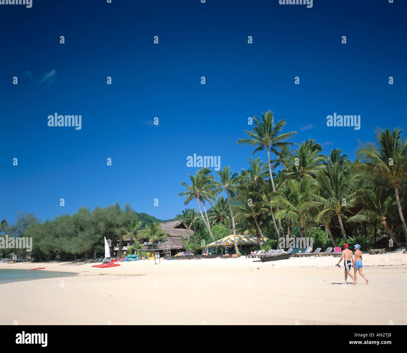 Muri Beach, Rarotonga, Polynesia / South Pacific, Cook Islands Stock ...