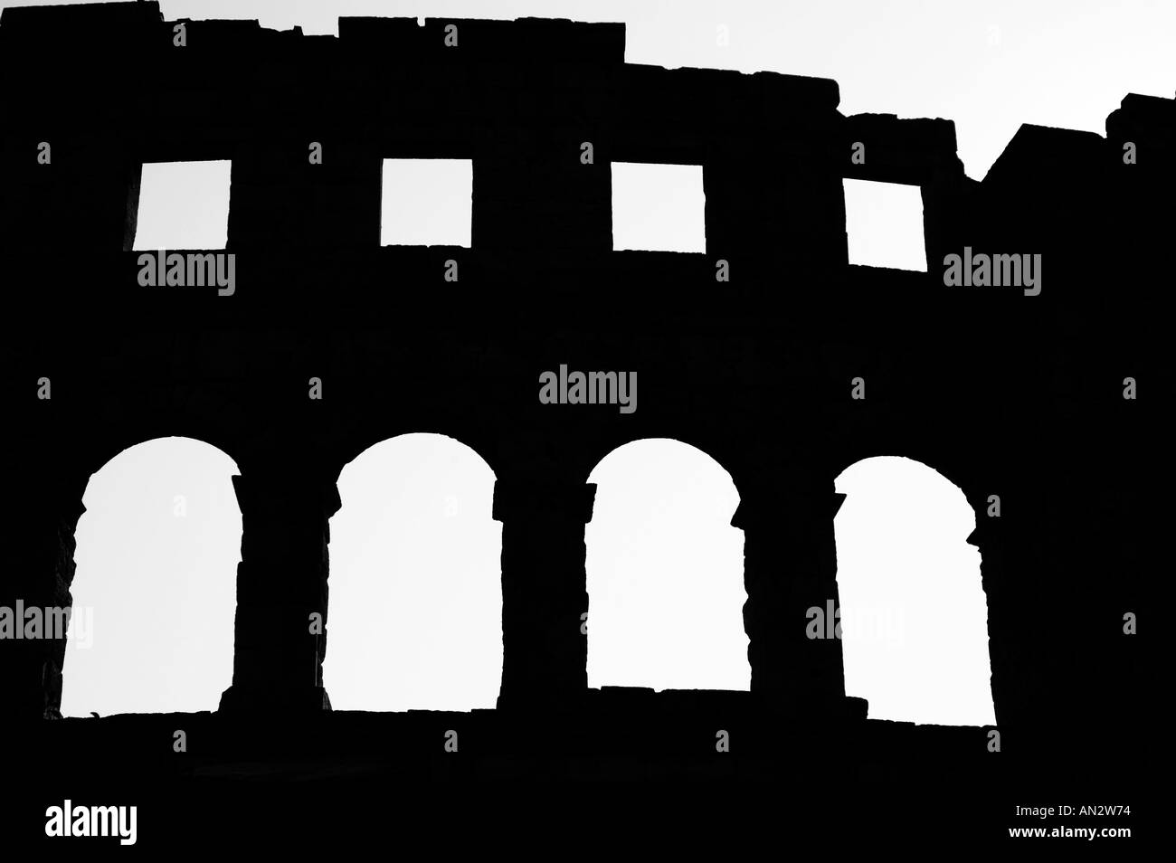 Pula amphitheatre Black and White Stock Photos & Images - Alamy