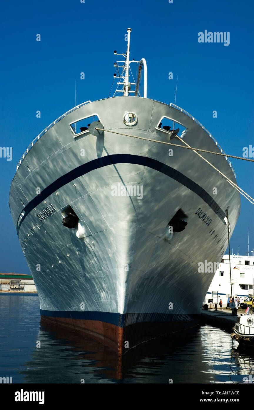 Pola Pula port harbour with ship in croatia Stock Photo - Alamy