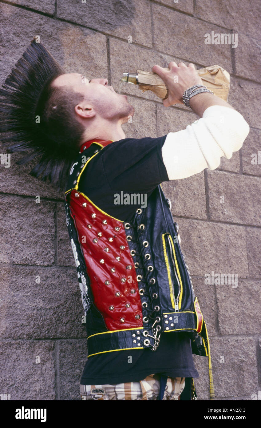 Side view portrait young punk hi-res stock photography and images - Alamy