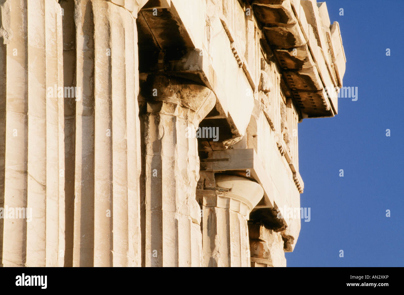 Columns of the Parthenon, Athens, Greece Stock Photo - Alamy