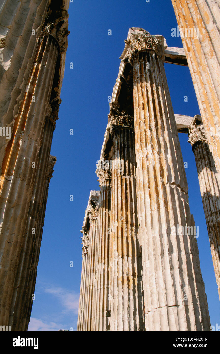 Corinthian Columns, Temple of Olympian Zeus, Athens, Greece Stock Photo ...