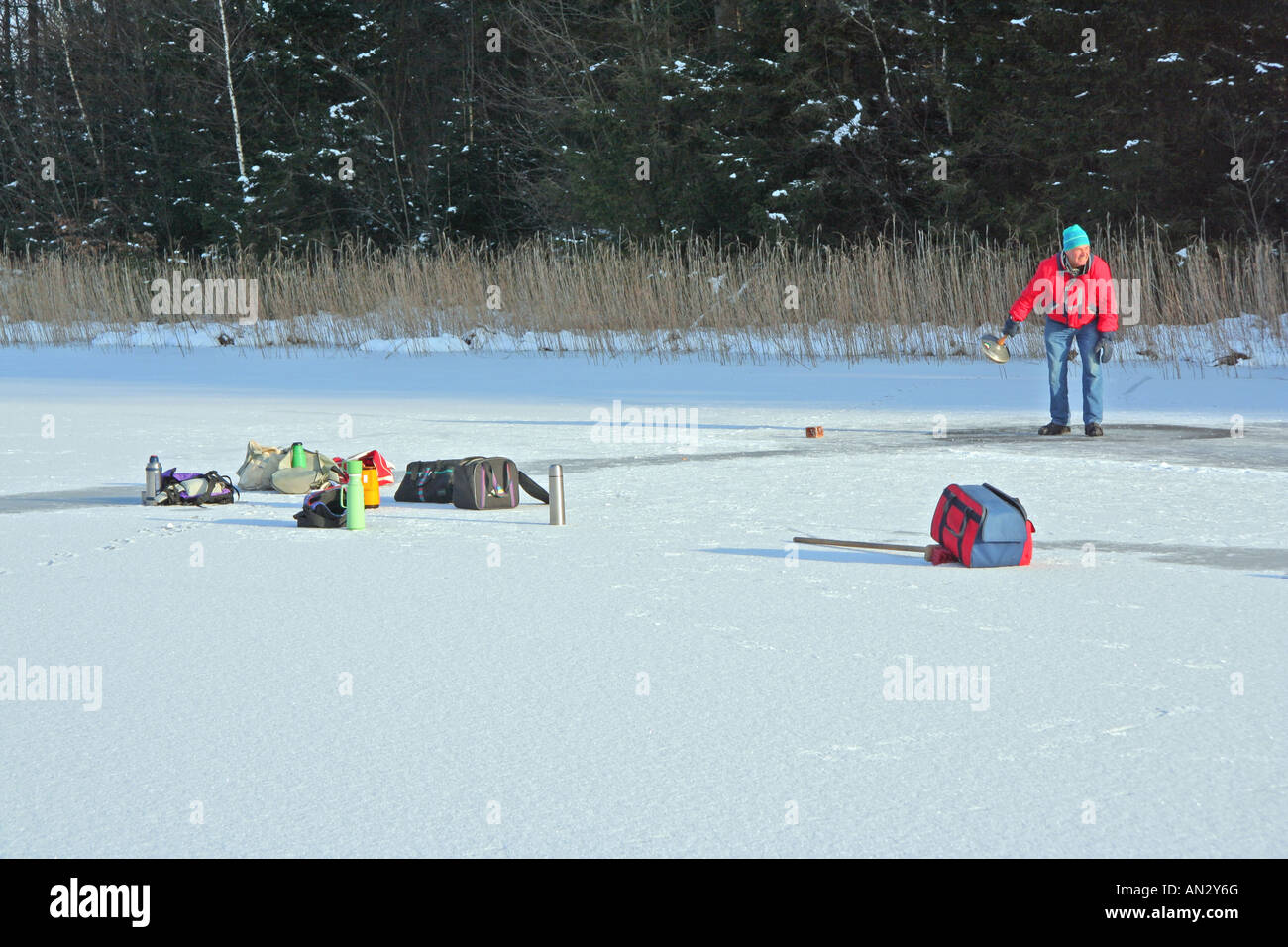 Playing curling ice hi-res stock photography and images - Alamy