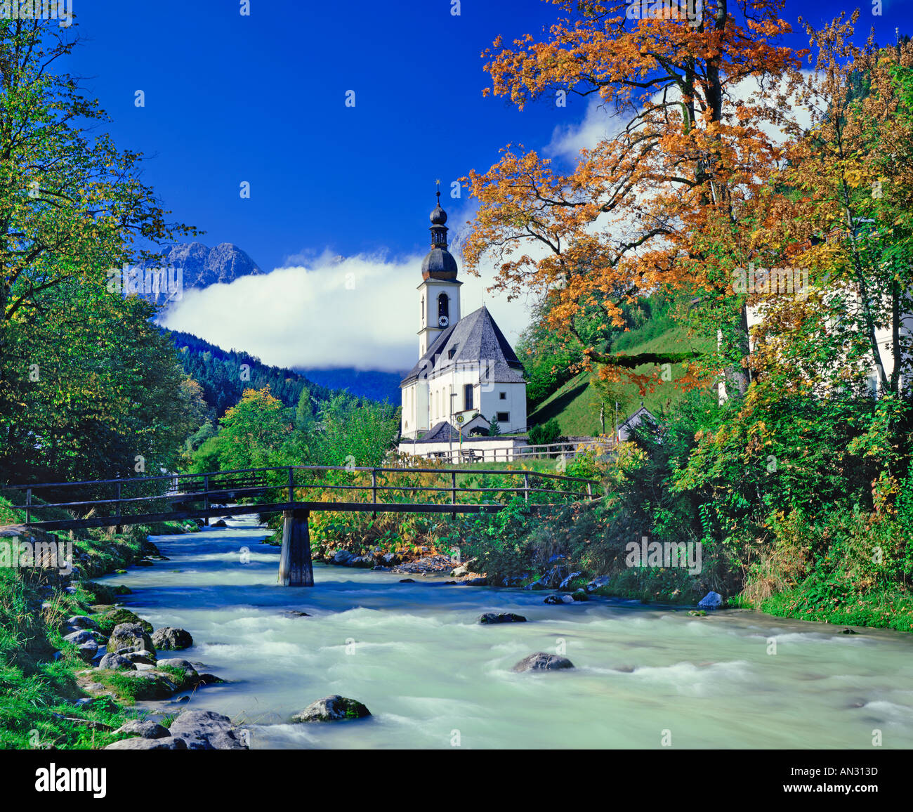 Bavarian village of Ramsau Germany Stock Photo - Alamy