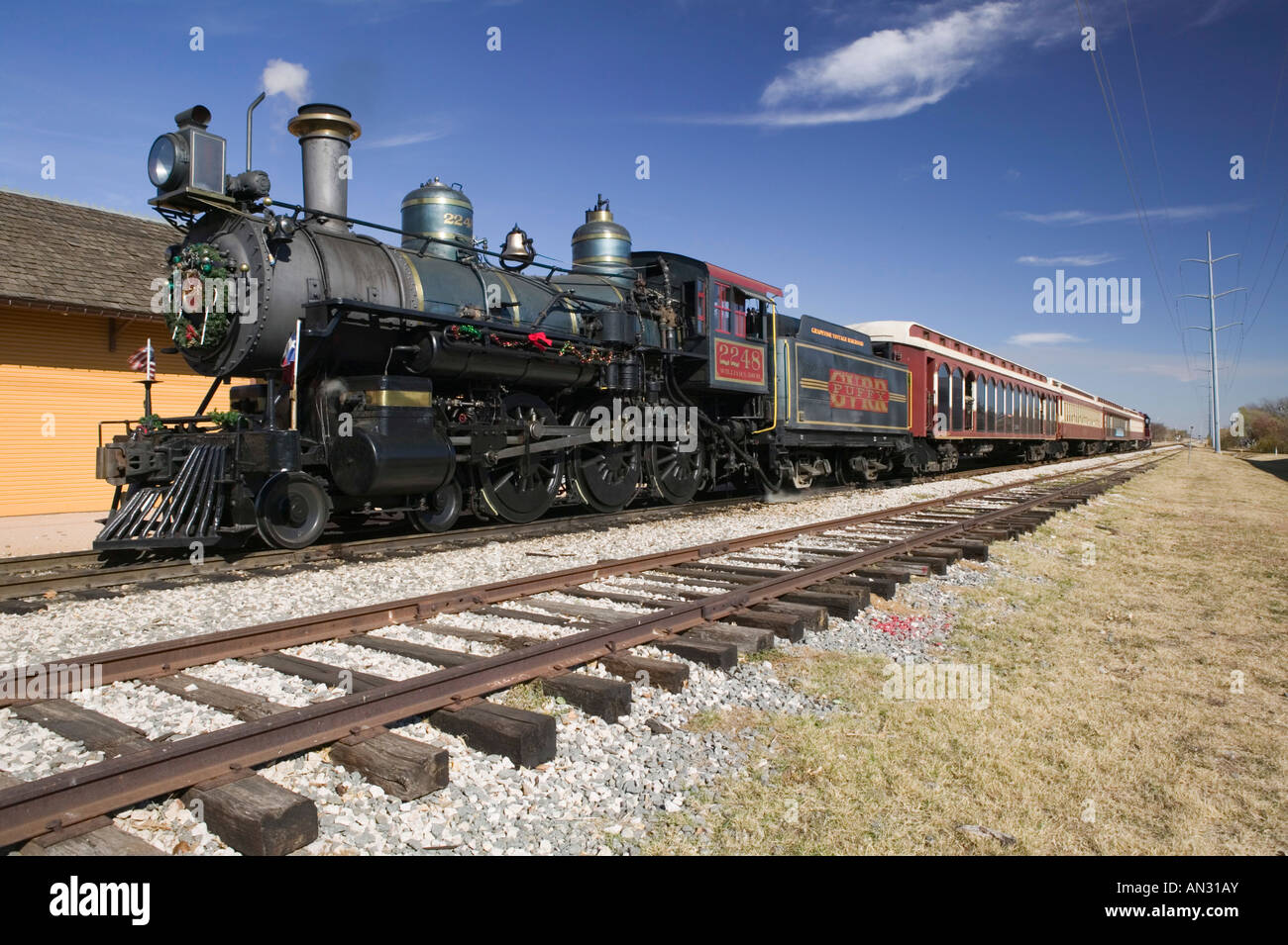 USA, TEXAS, Grapevine (Dallas Area): Tarantula Railroad Steam Train ...