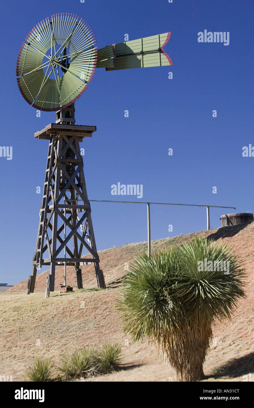 USA, TEXAS, Lubbock: National Ranching Heritage Center Old Windmill ...