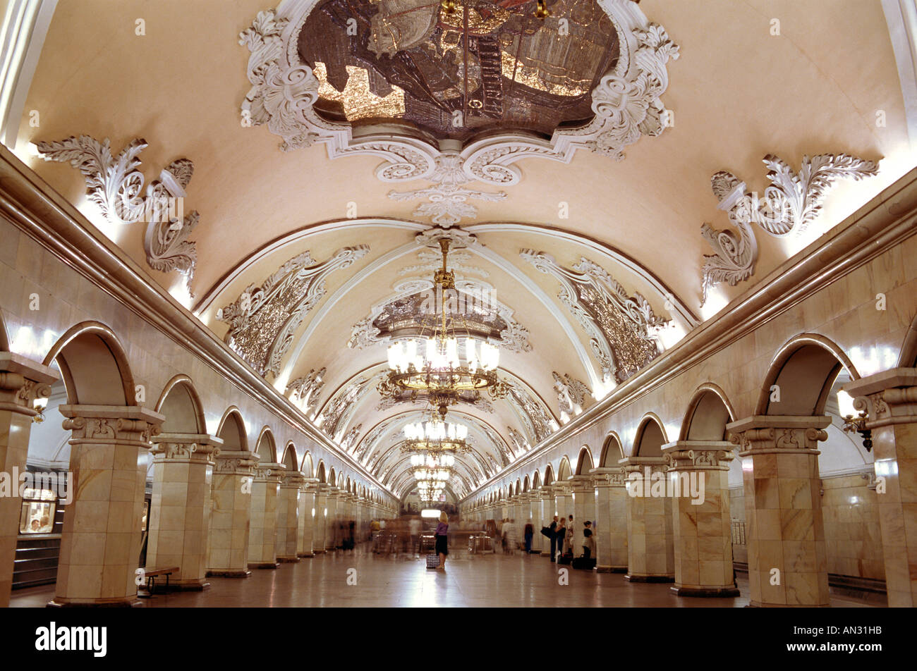 Komsomolskaja metro / Subway, Moscow, Russia Stock Photo - Alamy
