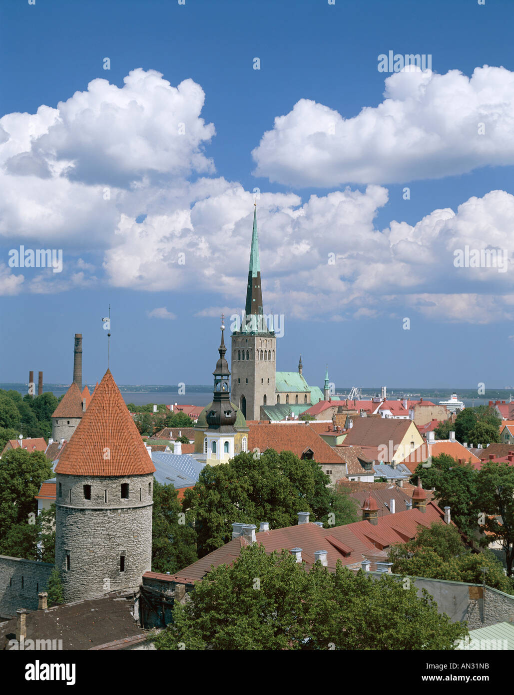 Old Town Skyline, Tallin, Estonia Stock Photo - Alamy