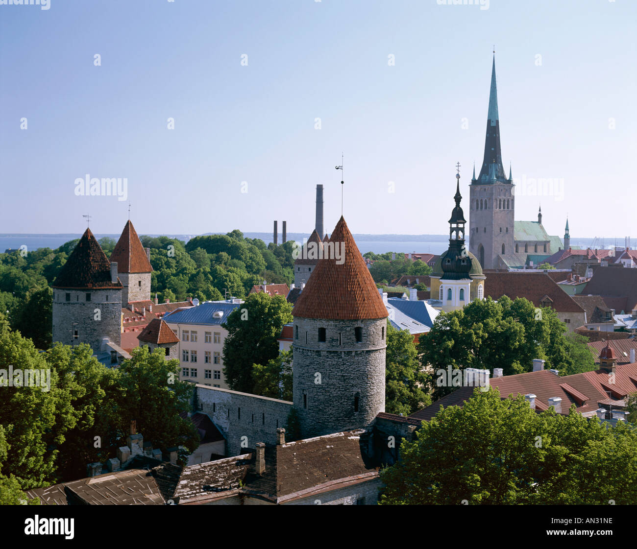 Old Town Skyline, Tallin, Estonia Stock Photo - Alamy
