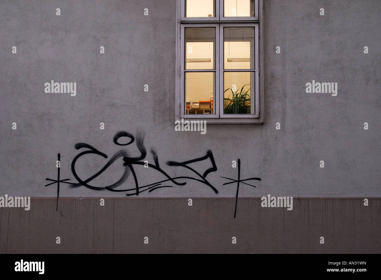 Graffiti on a wall, Vienna, Austria Stock Photo - Alamy