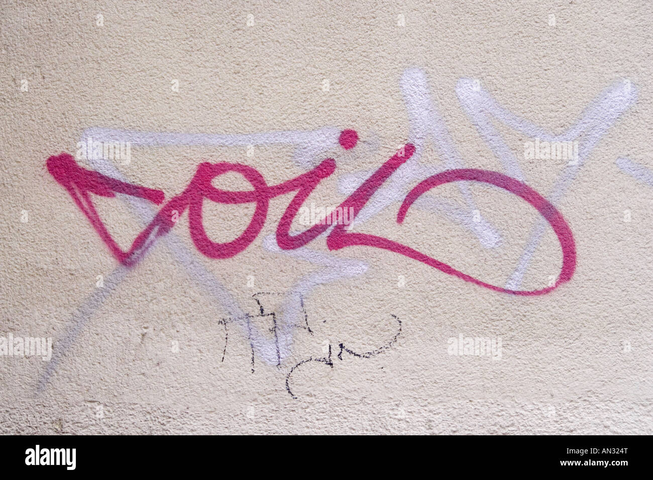 Graffiti on a wall, Vienna, Austria Stock Photo - Alamy