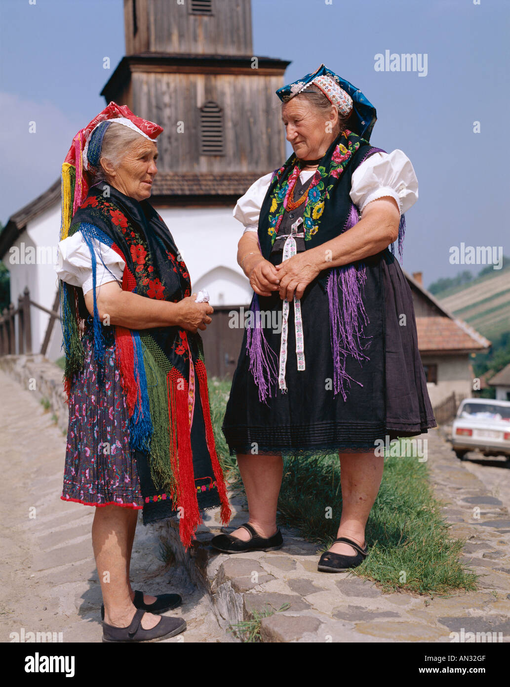 Women Dressed in Traditional Costume, Holloko, Hungary Stock Photo - Alamy