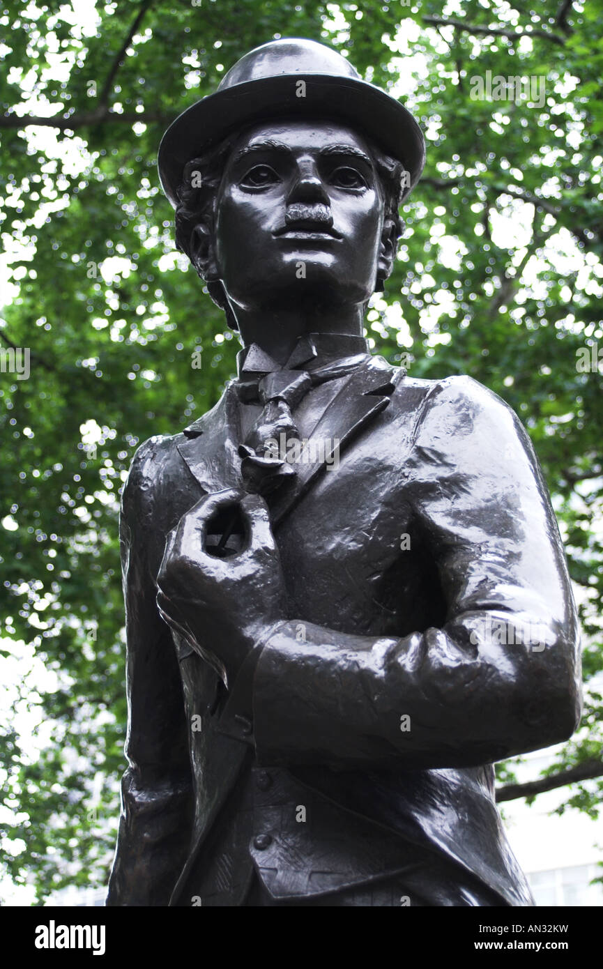 statue of Charlie Chaplin Statue in Leicester square London England UK ...