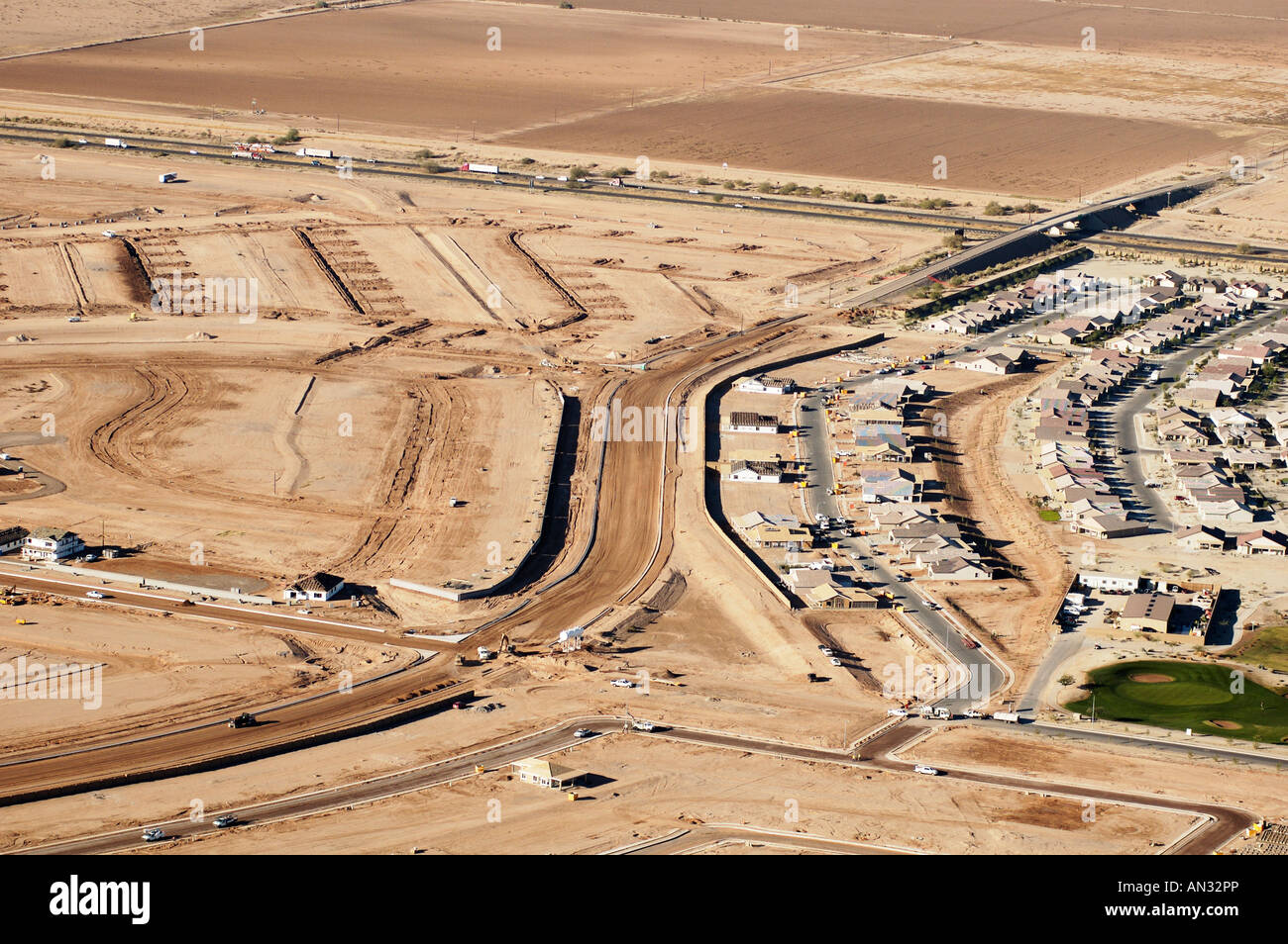 Expansion of a new housing development in Arizona Construction on the ...