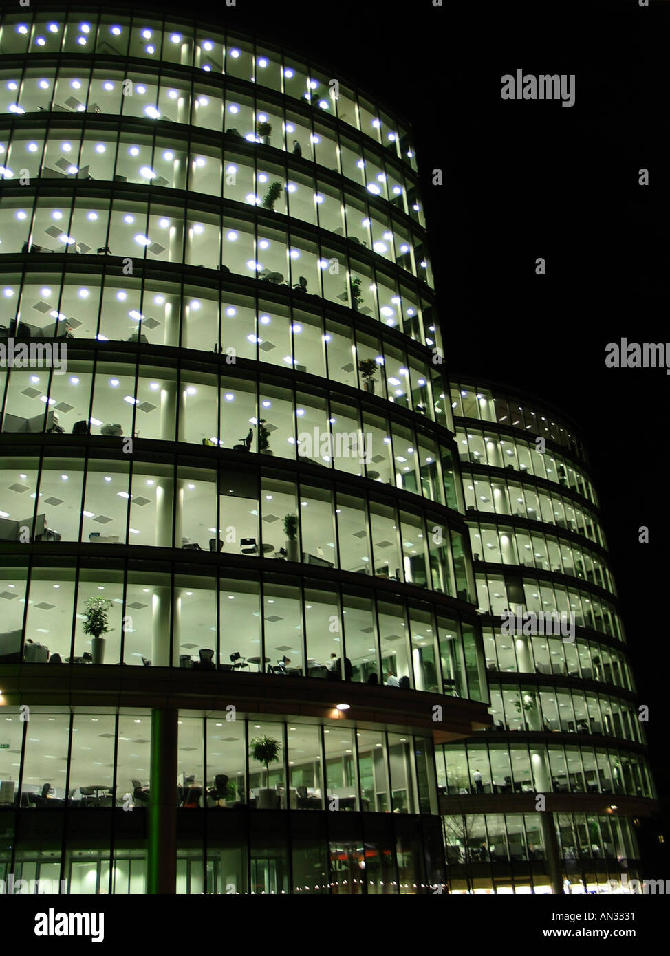 Offices at Night Stock Photo - Alamy