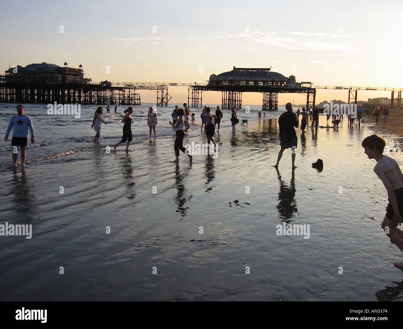 Brighton Beach Sunset Stock Photo - Alamy