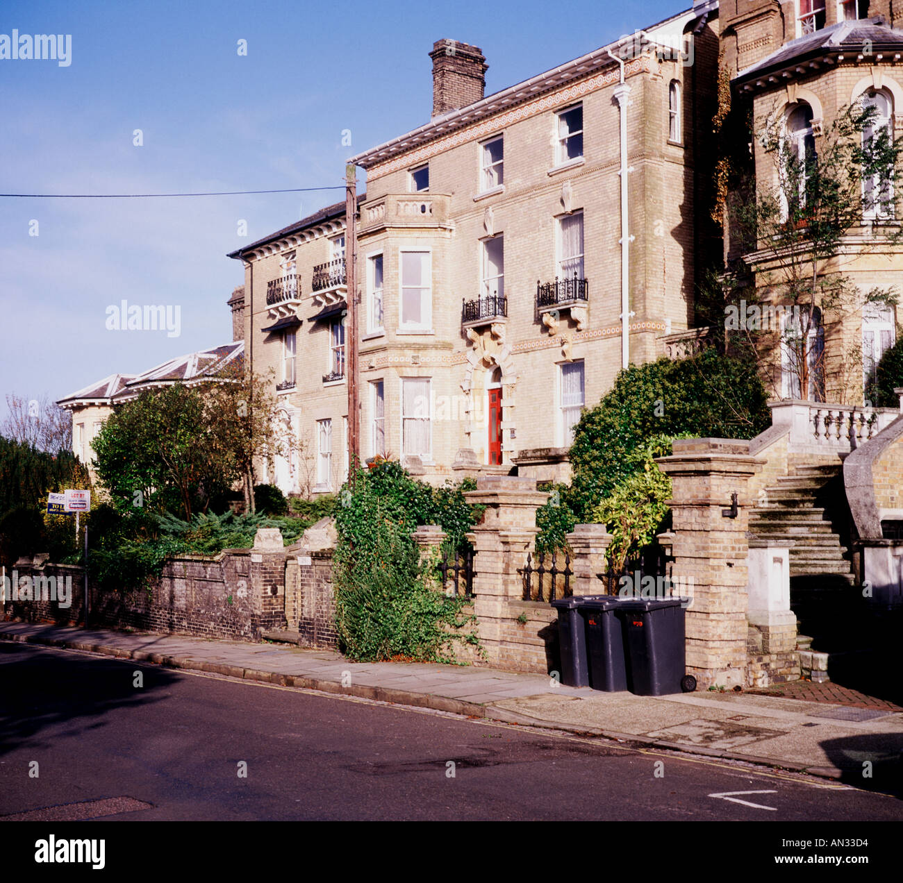 Large Victorian mansions now divided into flats and bedsits Ipswich ...