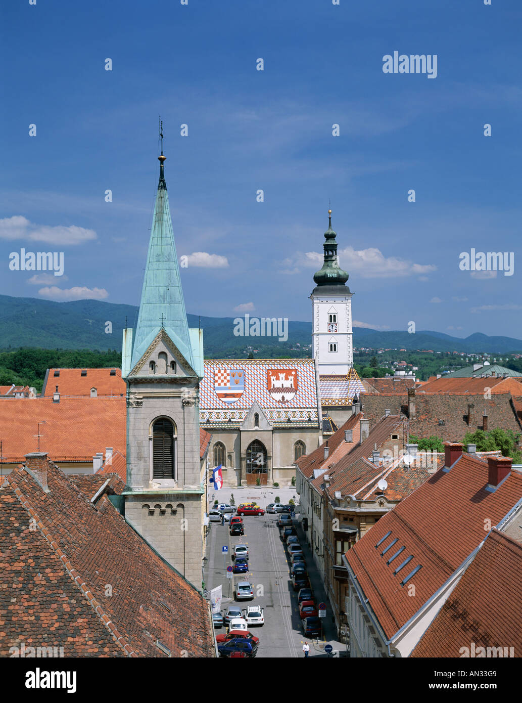 Rooftop tile patterns of the coat of arms hi-res stock photography and ...