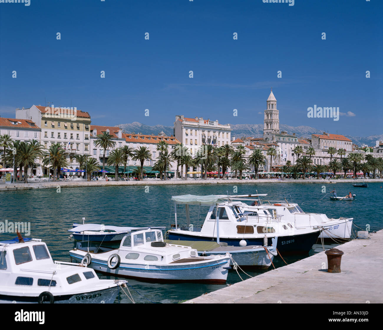 Harbour View & City Skyline, Split, Dalmatian Coast, Croatia Stock ...