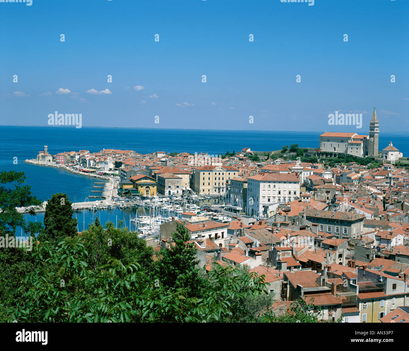 Town View, Piran, Primorska Region, Slovenia Stock Photo - Alamy